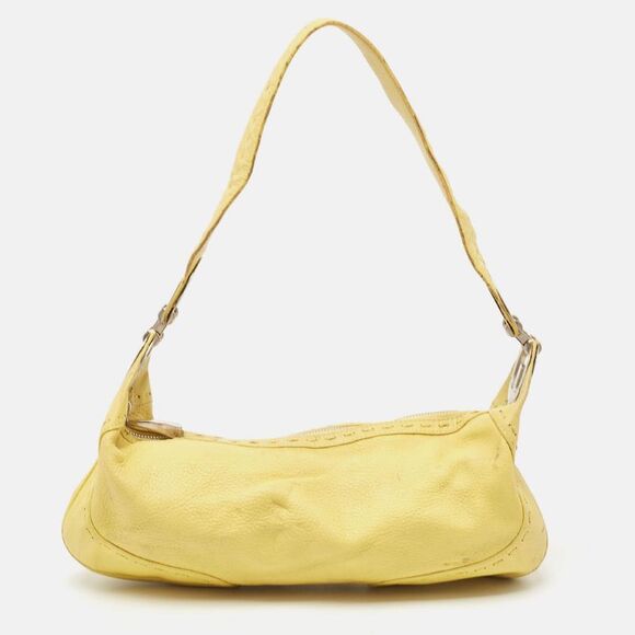 Escada | Bags | Escada Yellow Leather Eluna Bag | Poshmark